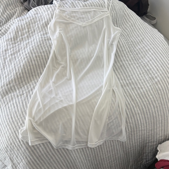 Modern Movement | Intimates & Sleepwear | Sheer White Sexy Slip Dress ...